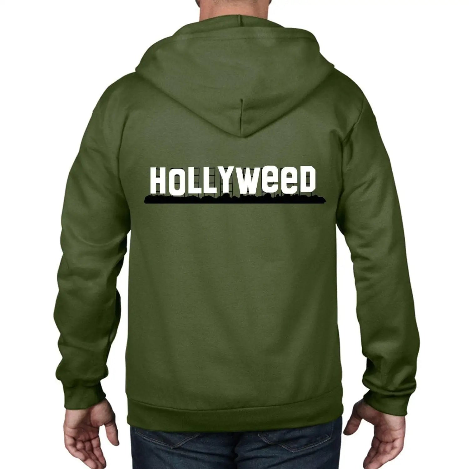 Hollyweed Cannabis Full Zip Hoodie – Tribal T-Shirts
