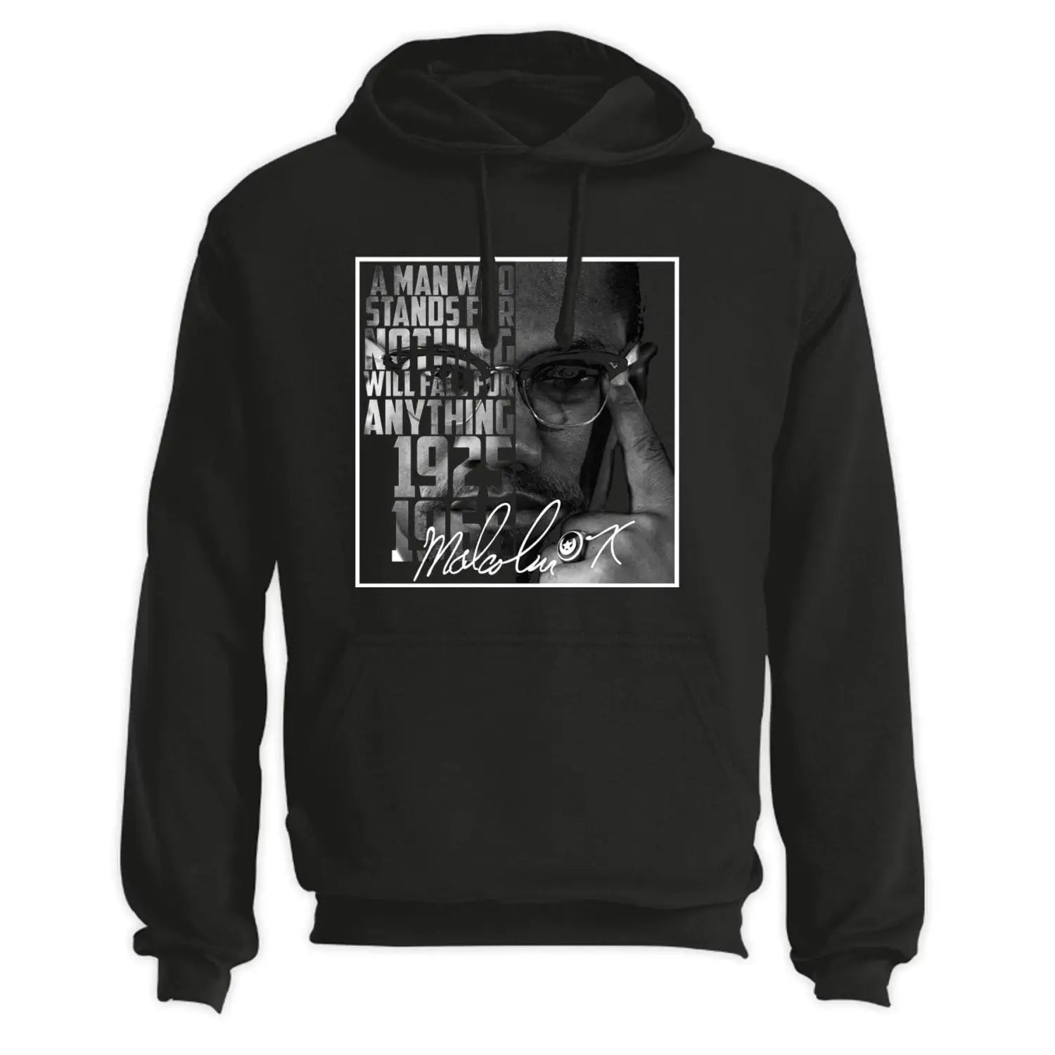 Malcolm X Signature Pouch Pocket Hoodie – Tribal T-Shirts