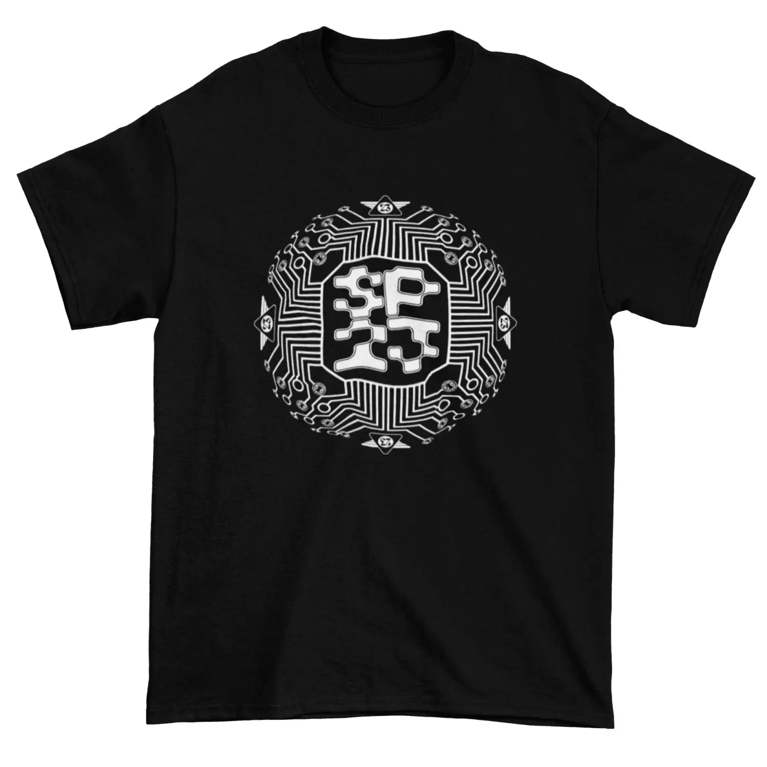 Spiral Tribe SP23 Logo T Shirt | Techno & Rave Festivals – Tribal T-Shirts